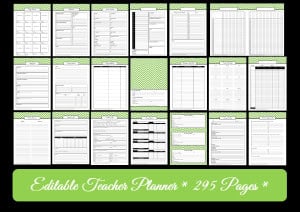 Editable Chevron Printable Teacher Planner! – All About Planners