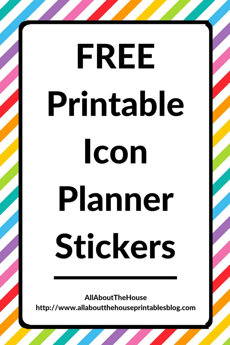 FREE Printable Icon Planner Stickers – All About Planners
