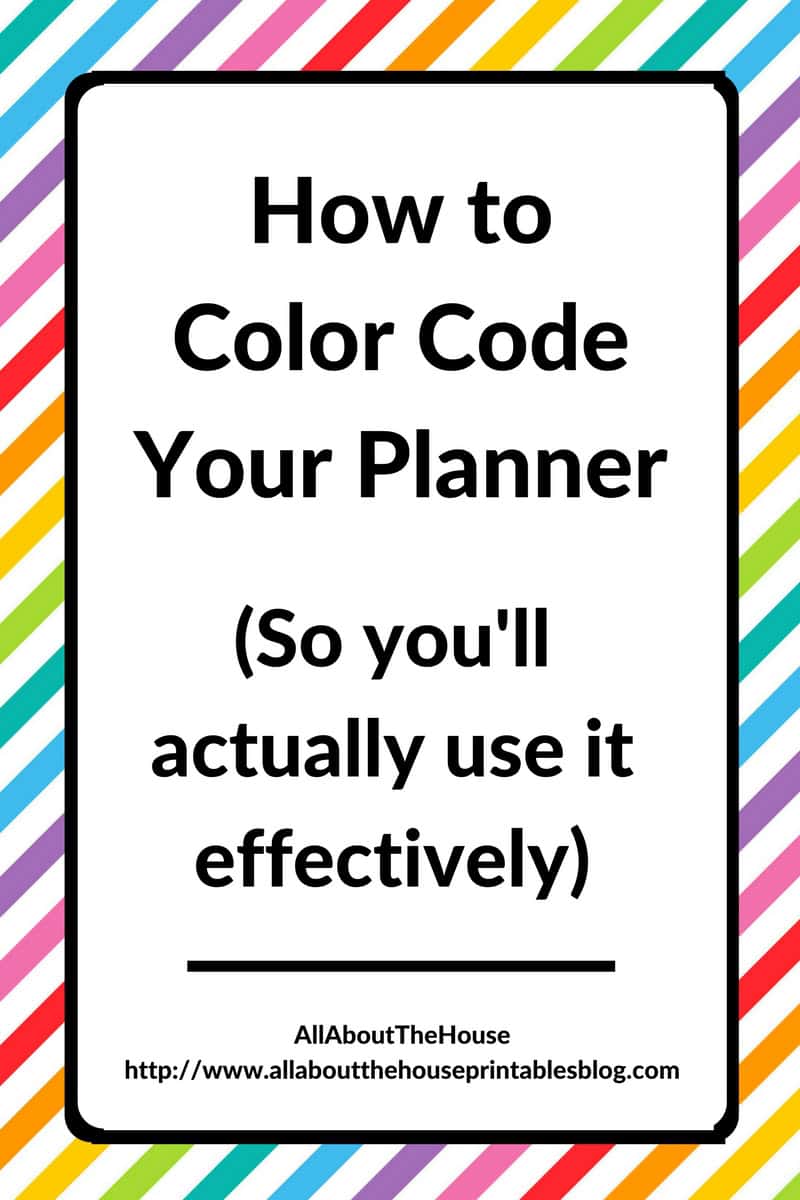 Planner Organization: How to color-code your planner so you’ll actually ...