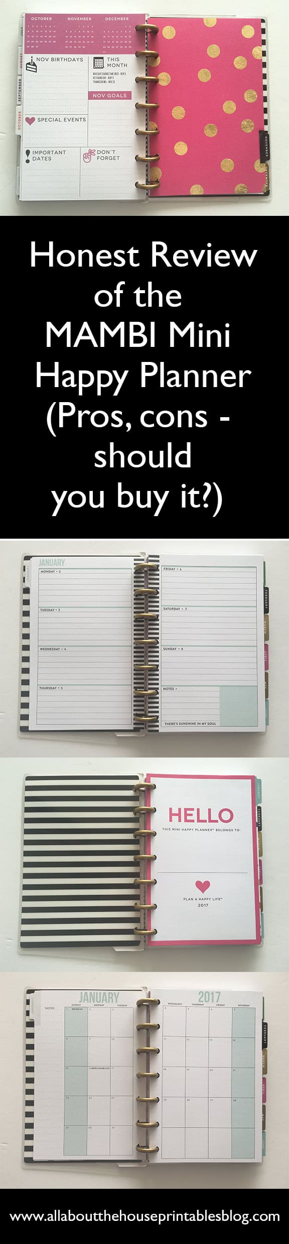 MAMBI Mini Happy Planner Review (pros, cons, should you buy it?) – All ...