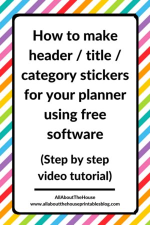 How to make your own custom Erin Condren (or any planner) header title ...