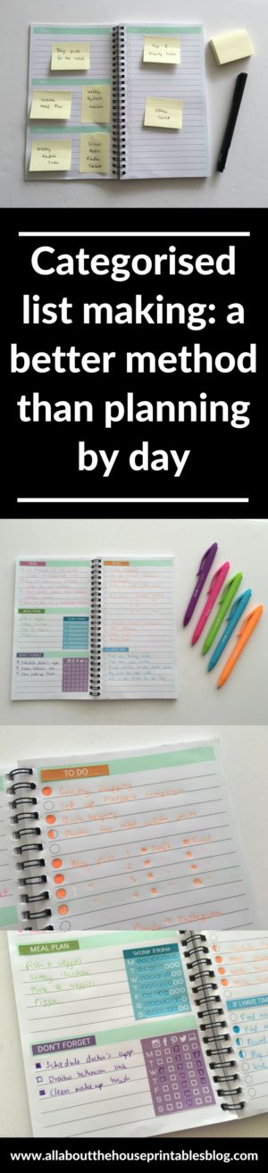 Using a Kmart lists book to plan your week (52 Planners in 52 Weeks ...