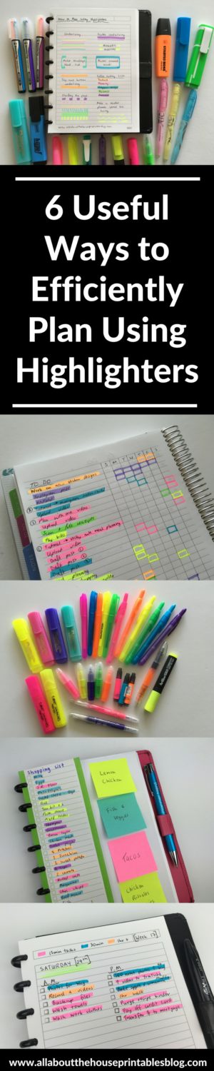 6 Useful ways to efficiently plan your week using highlighters – All ...
