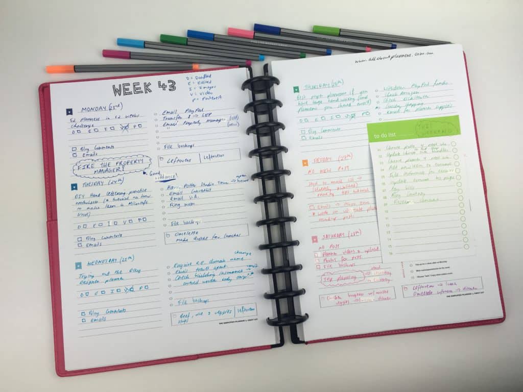 Using The Emily Ley Weekly Plannner Week 43 Of The 52 Planners In 52 Using The Emily Ley Weekly Plannner Week 43 Of The 52 Planners In 52