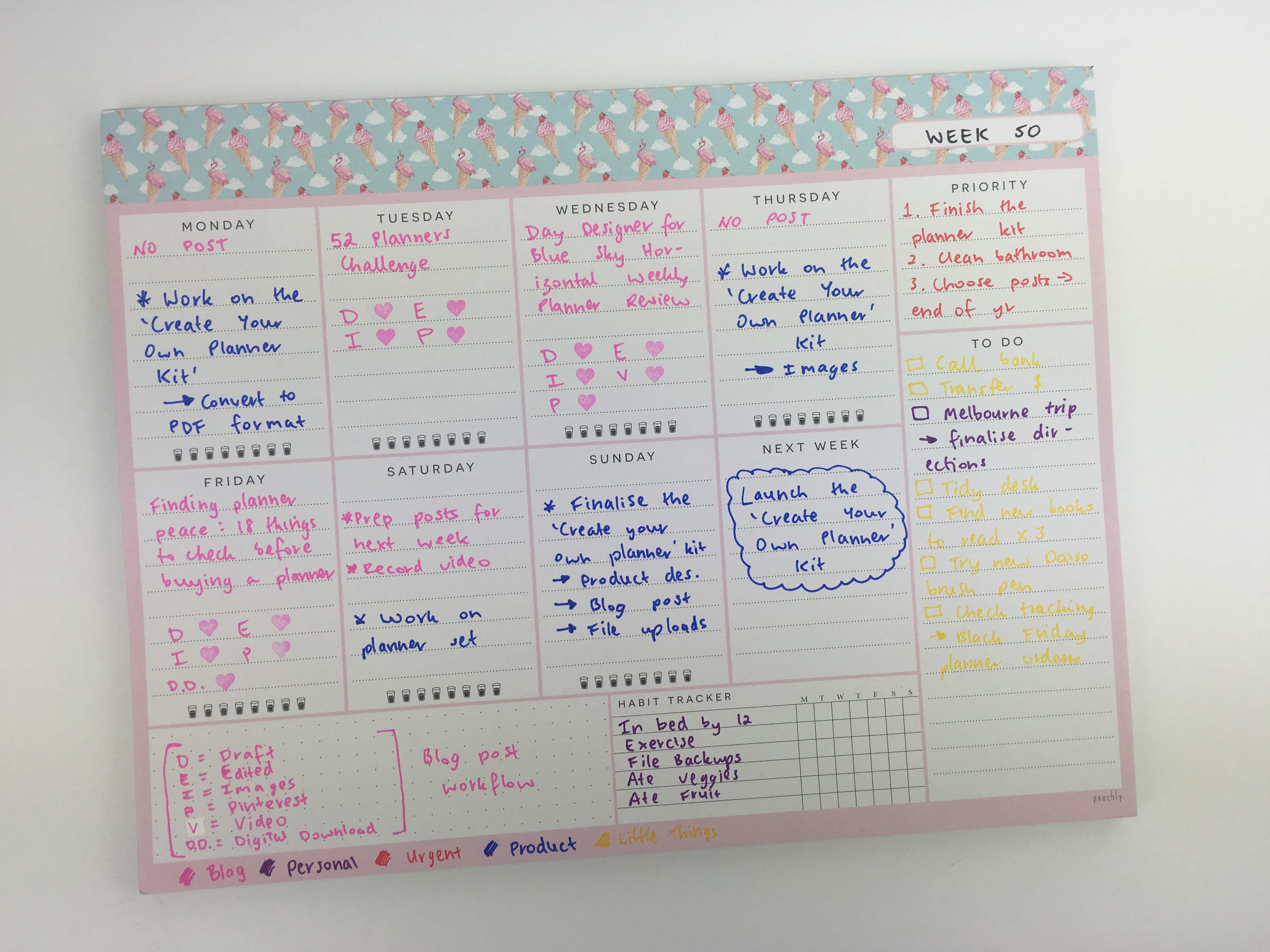 Pinterest Weekly Calendar Art Attack LK | Weekly Planner — Pinterest
