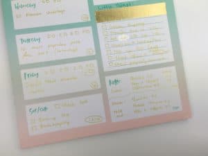 Weekly planning using multiple notepads (from Typo) – All About Planners