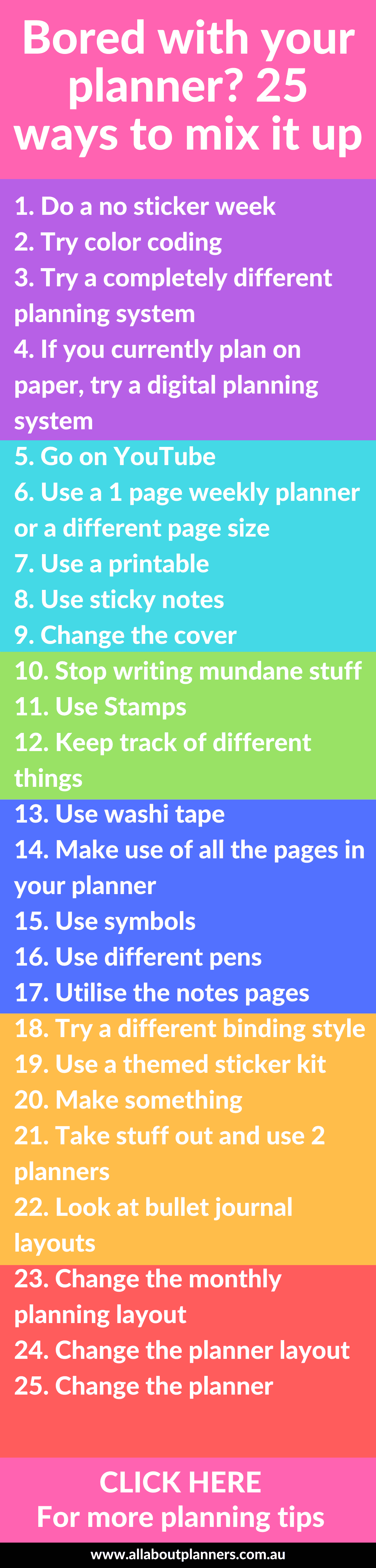 Bored with your planner? 25 ways to mix it up – All About Planners