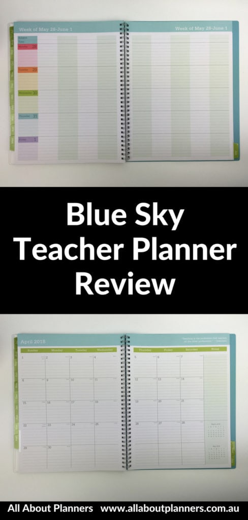 Blue Sky Teacher Planner (Pros, Cons & a Video Walkthrough) – All About ...