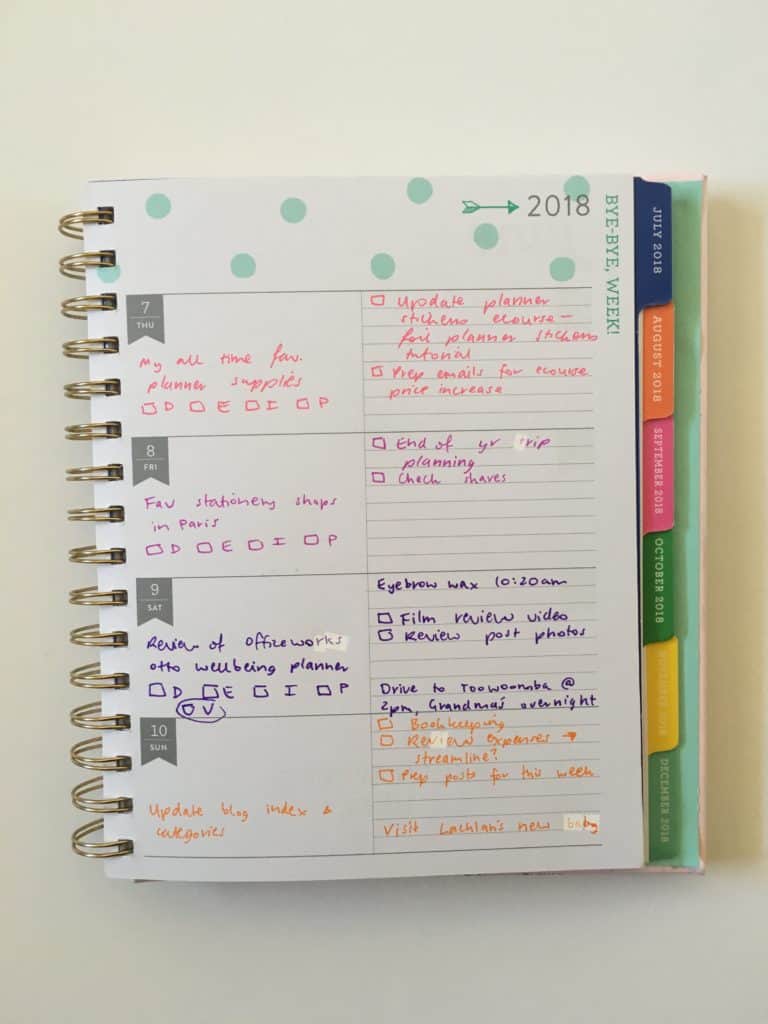Trying out the Eccolo weekly planner (better than Erin Condren and ...