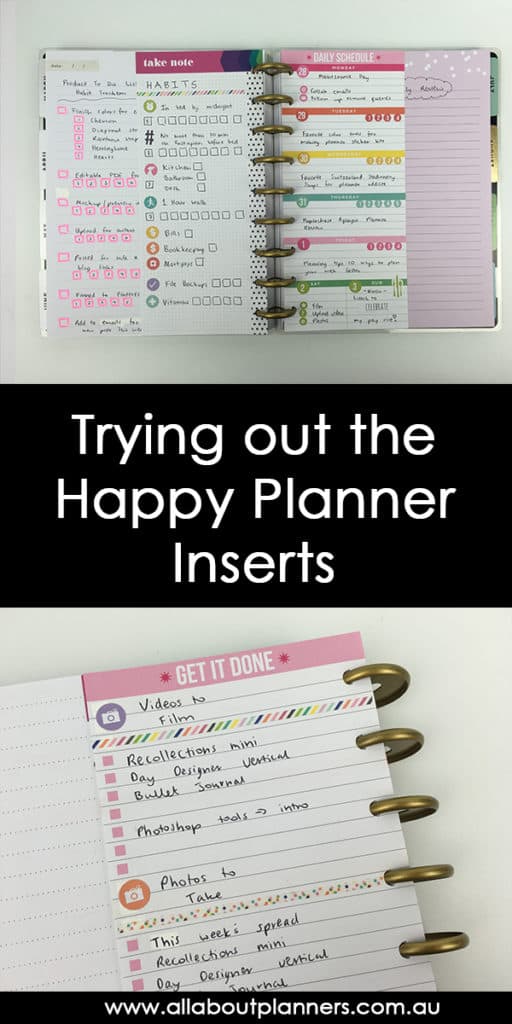 Using MAMBI inserts and Carpe Diem planner stickers for a colorful ...