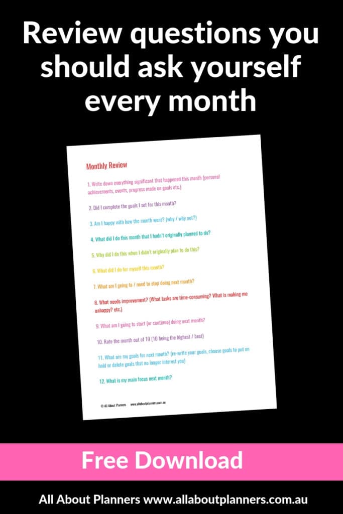 12 Questions to ask yourself at the end of every month (part of my ...