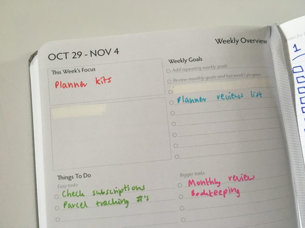Trying out the Unbound Planner (4 page weekly spread) – All About Planners
