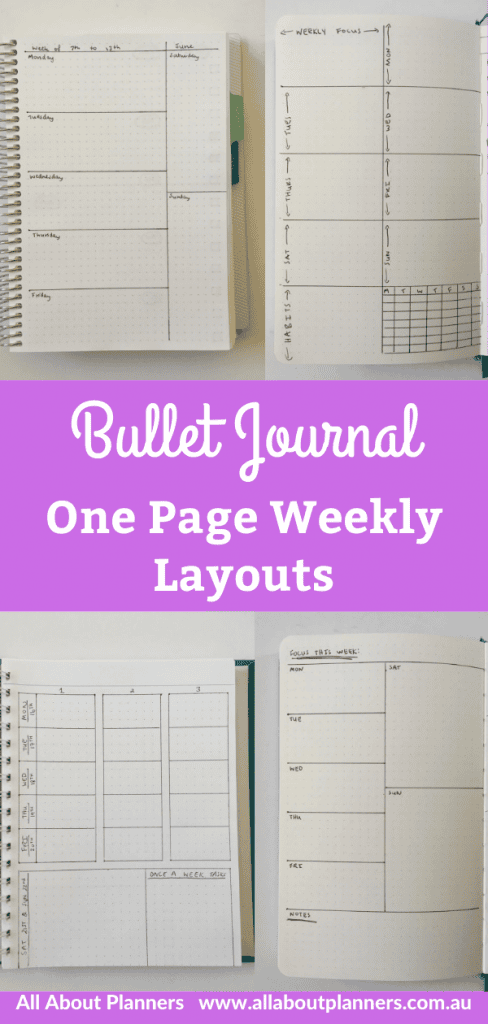 20 Bullet Journal Weekly Spread Ideas (One Page Layouts) – All About ...