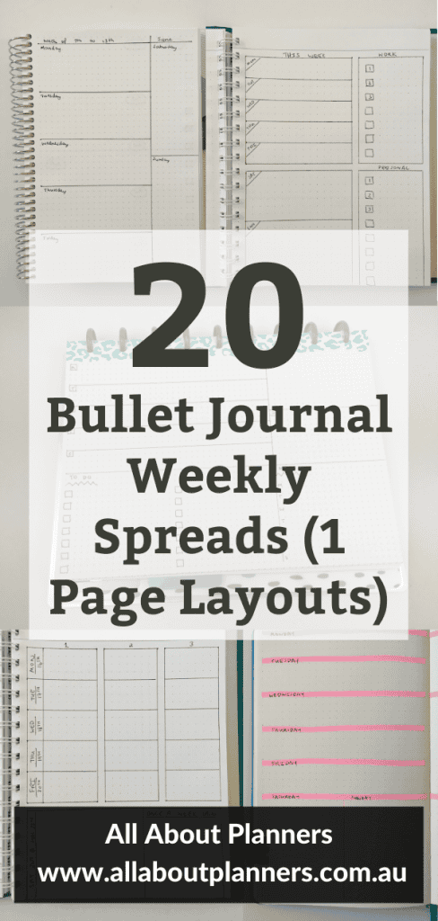 20 Bullet Journal Weekly Spread Ideas (One Page Layouts) – All About ...