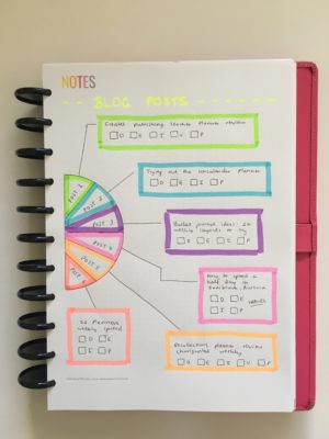 Keeping work and personal in the same planner plus pie chart blog planning