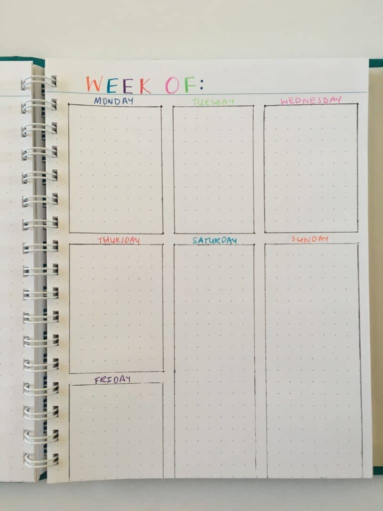 30 Minimalist Bullet Journal Weekly Spreads (set up the week in 10 ...