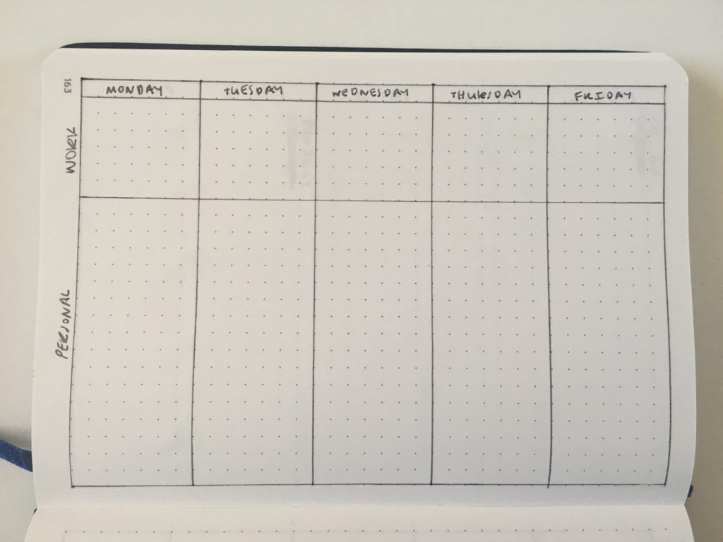 15 Quick and Simple Vertical Bullet Journal Weekly Spreads – All About ...