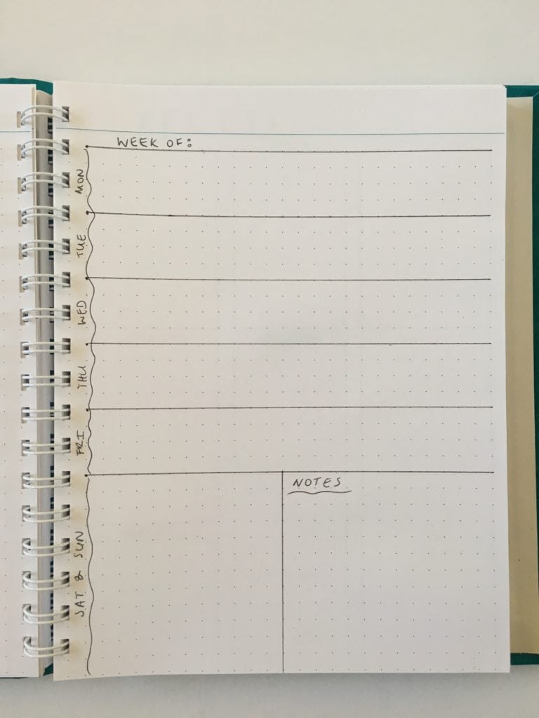 30 Minimalist Bullet Journal Weekly Spreads (set up the week in 10 ...