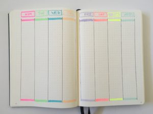 15 Quick and Simple Vertical Bullet Journal Weekly Spreads – All About ...