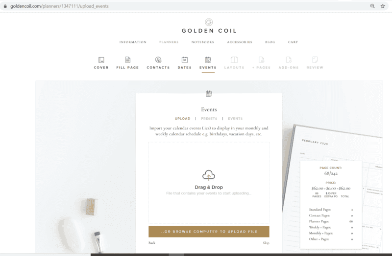Golden Coil Weekly Planner Review (custom planner – you choose the ...