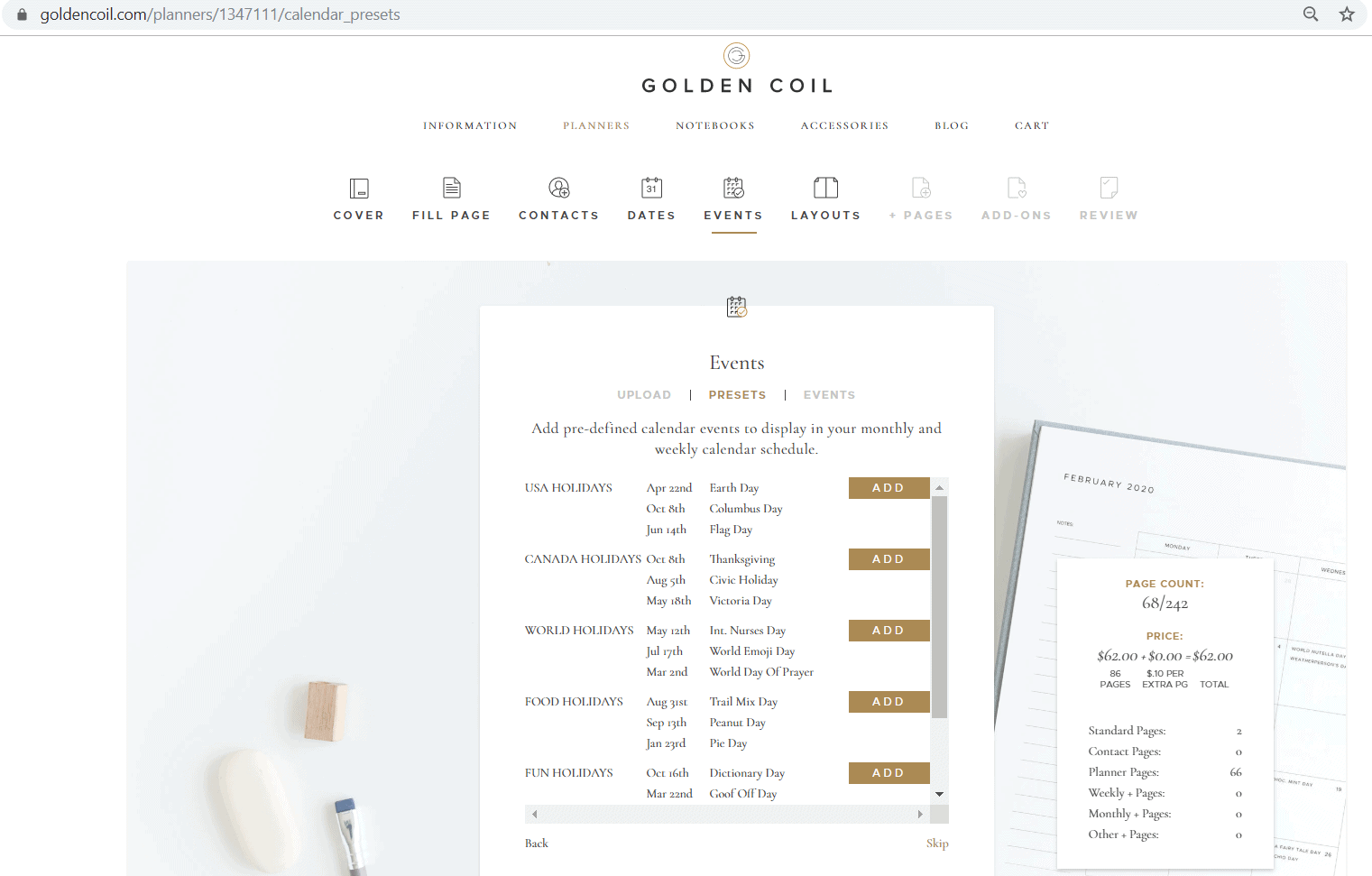 Golden Coil Weekly Planner Review (custom planner – you choose the ...