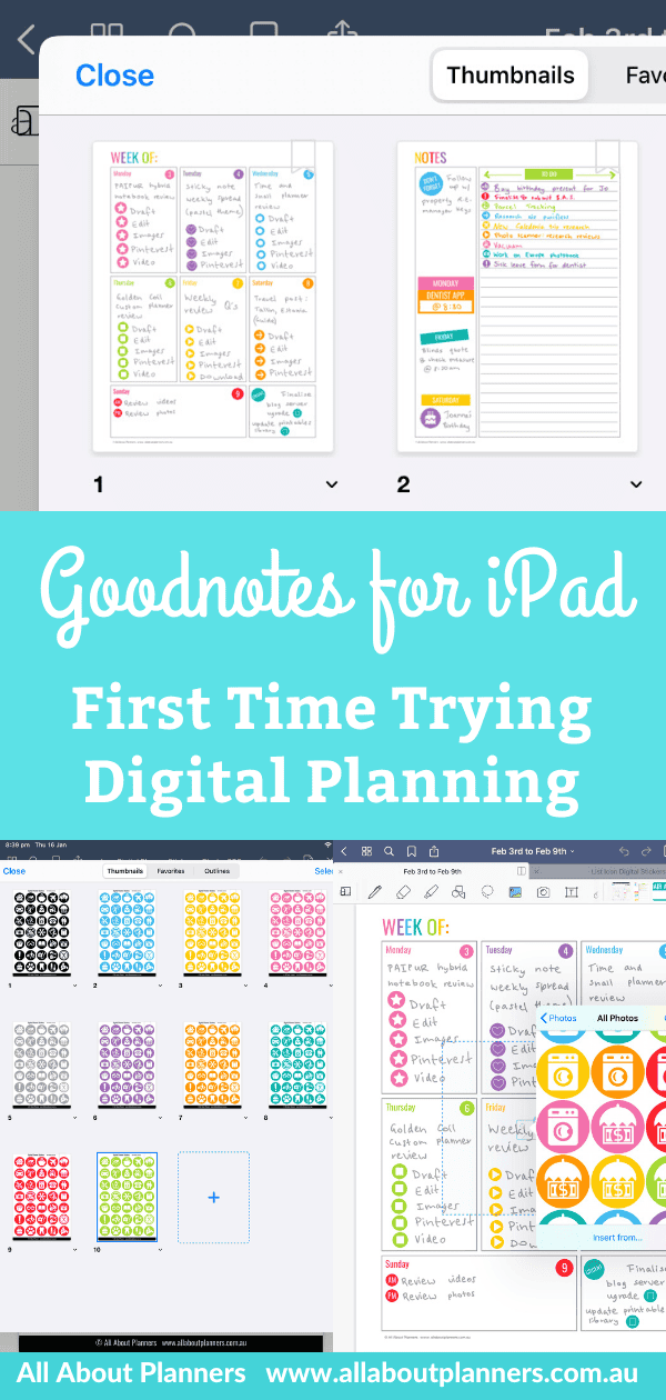Digital weekly planning in the Goodnotes app (my first time trying ...