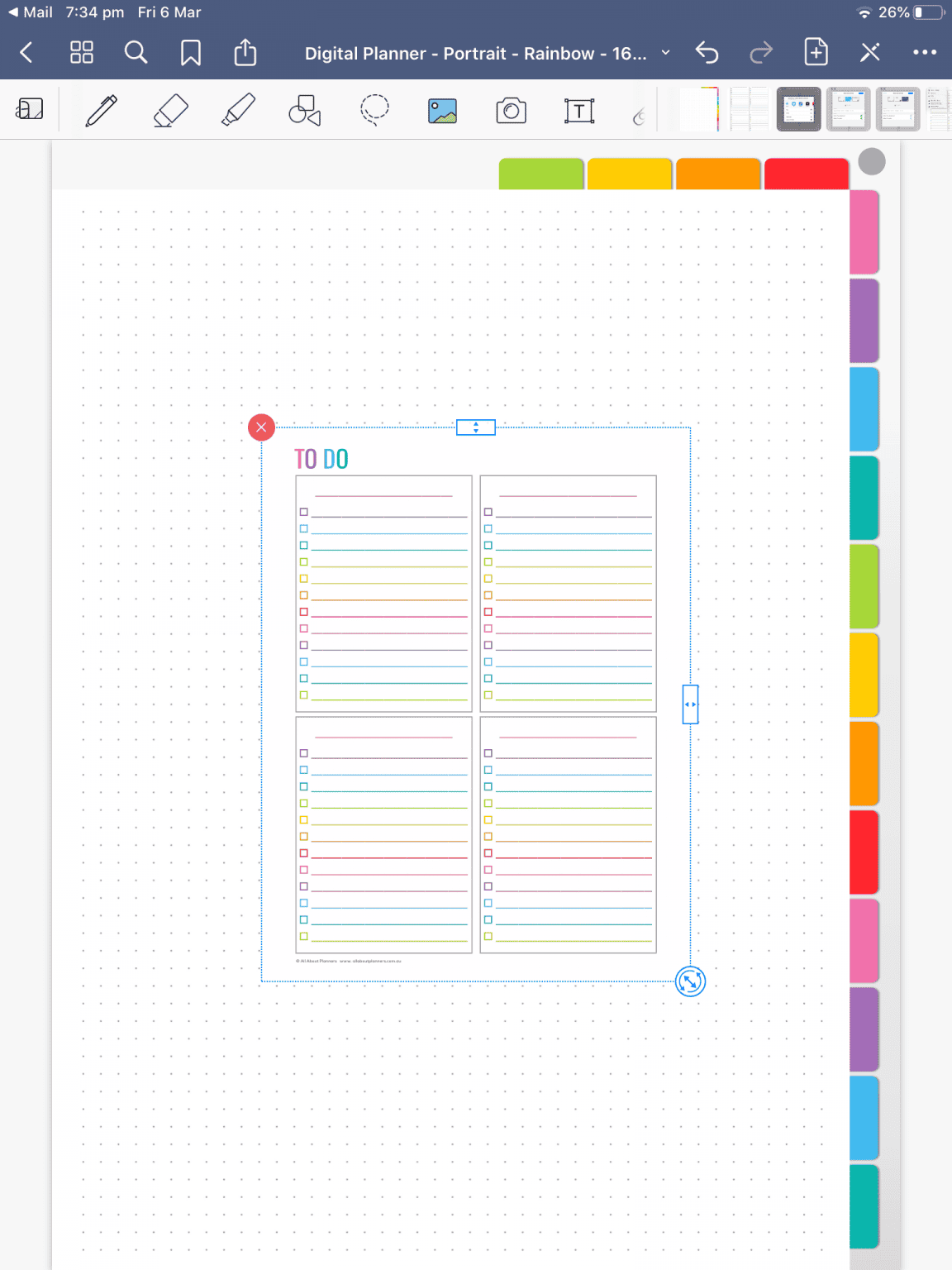 How to resize any printable PDF and add it to your digital planner (in ...