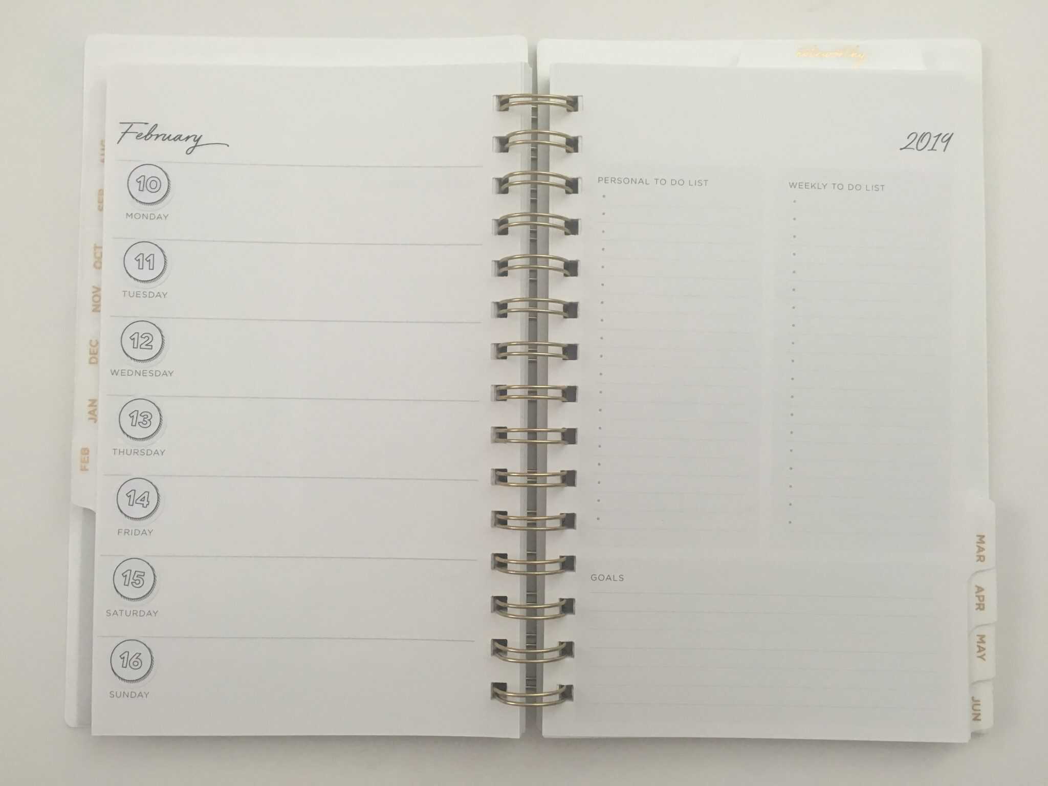 4 Color weekly spread in the Blue Sky Noteworthy Planner – All About ...