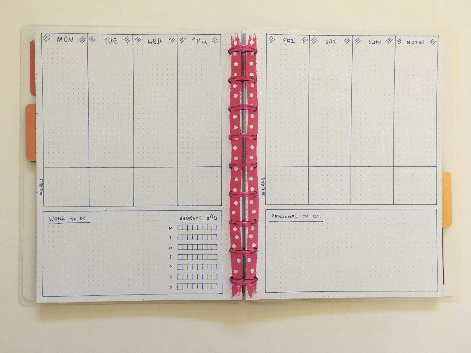 15 Quick and Simple Vertical Bullet Journal Weekly Spreads – All About ...