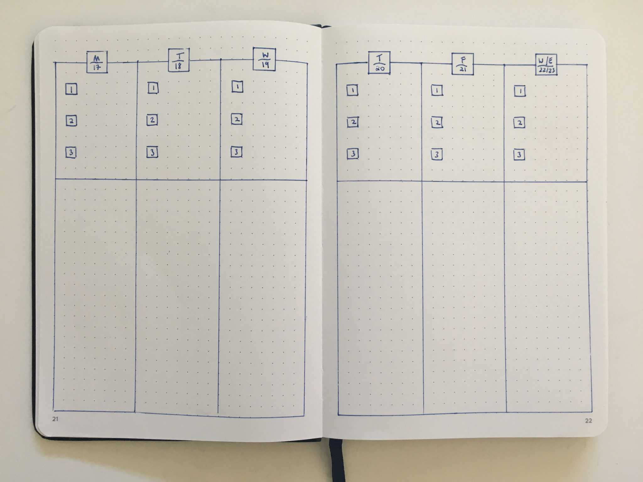 15 Quick and Simple Vertical Bullet Journal Weekly Spreads – All About ...