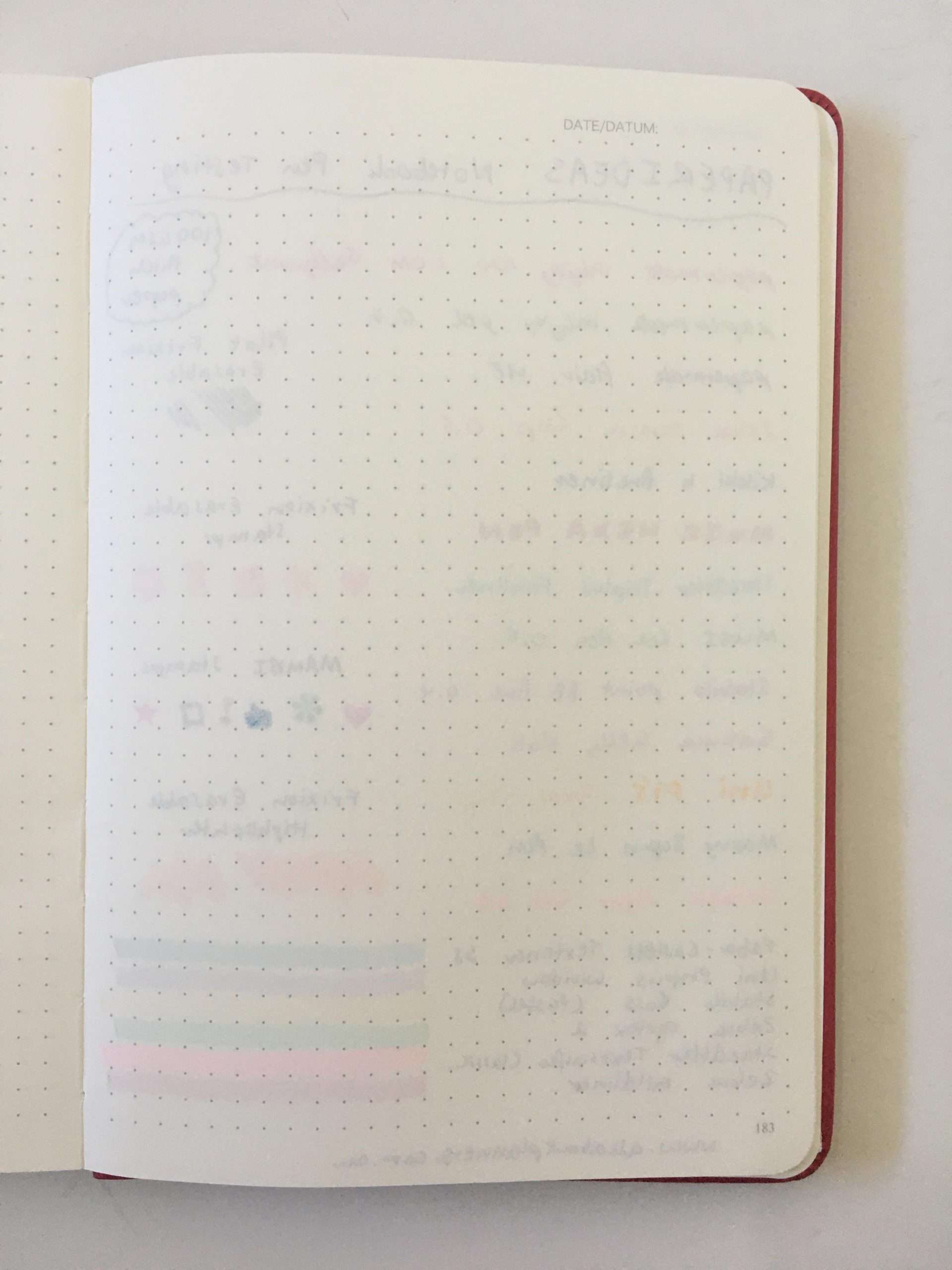 Paper Ideas Dot Grid Notebook Review & Pen Test (and comparison with ...