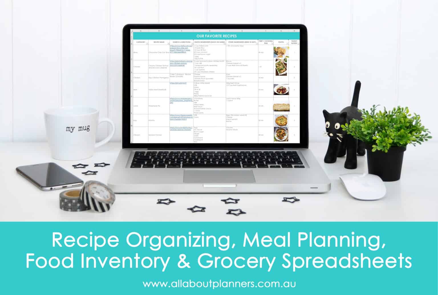 How I use Excel for organizing recipes, meal planning, food inventory ...