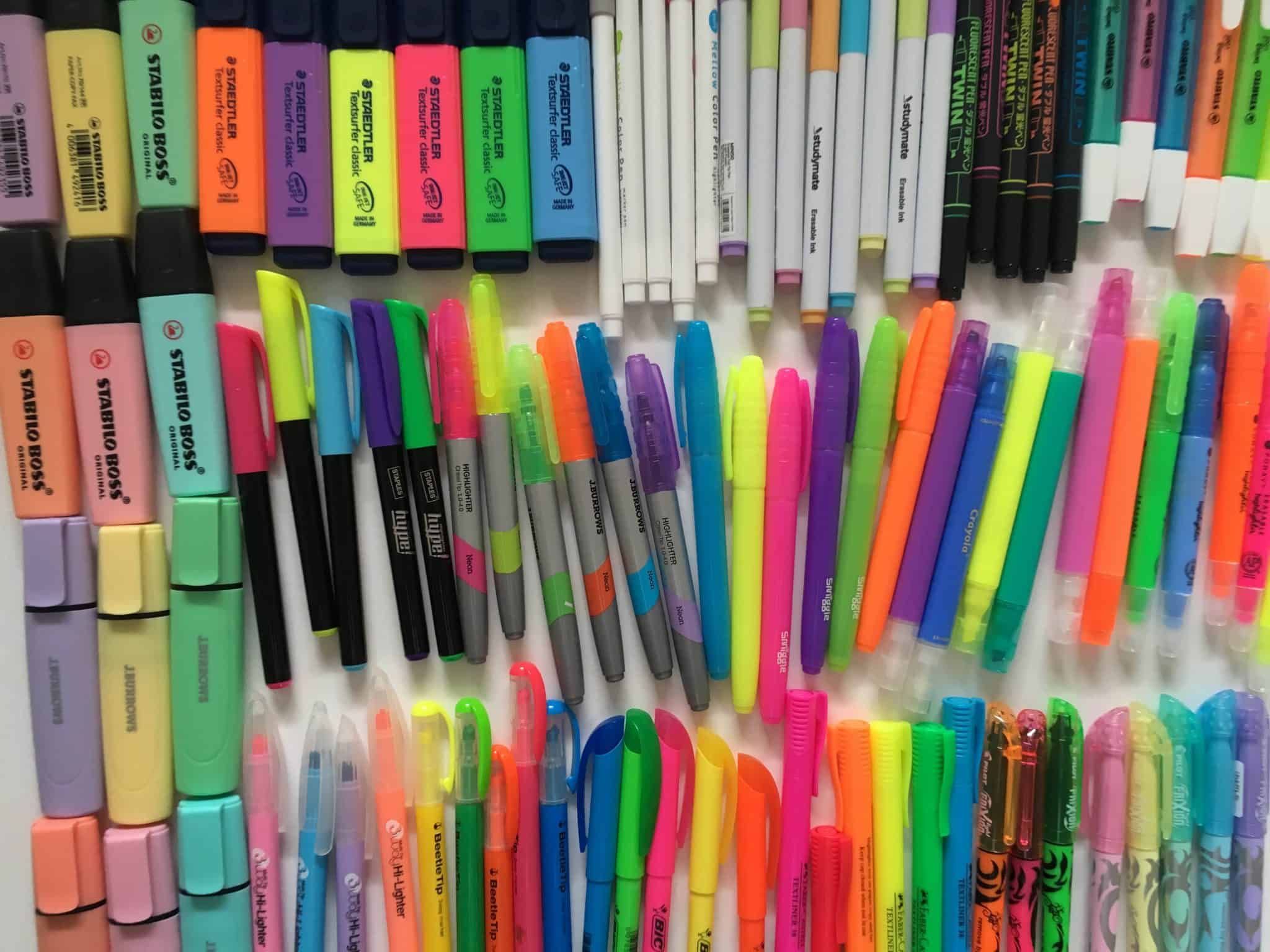Highlighter swatches and thickness comparison (38 brands compared ...