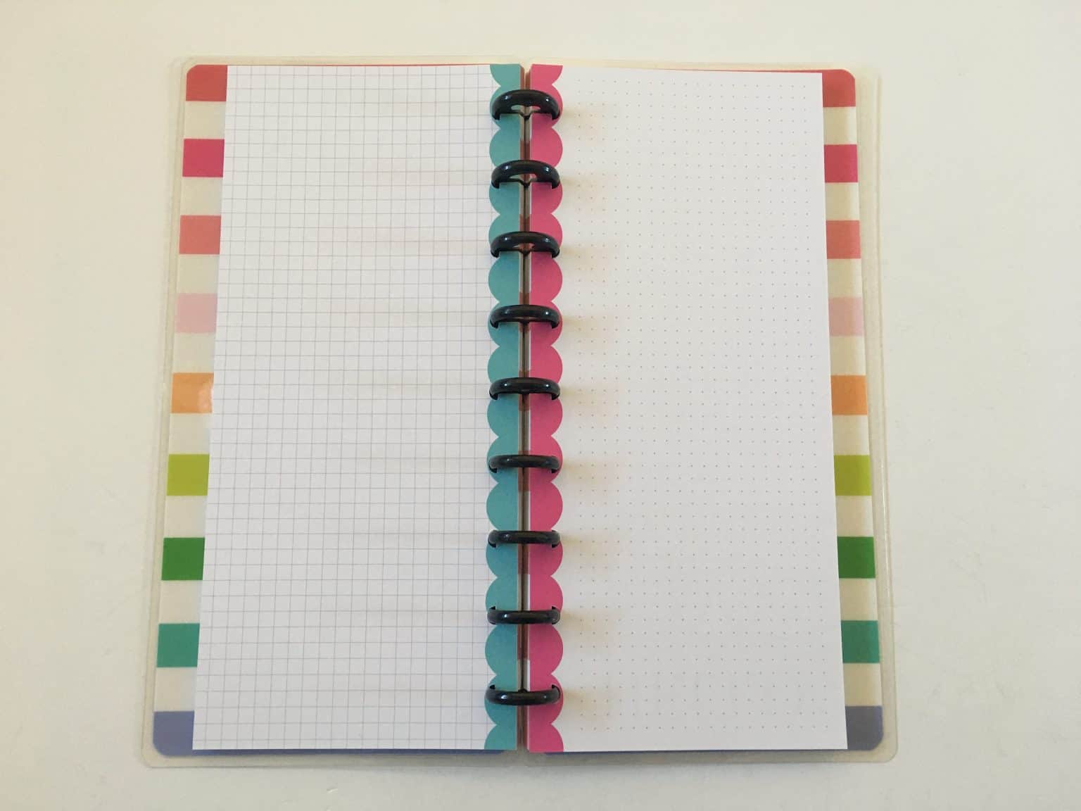 Happy Planner Classic Skinny Weekly Spread (Graph versus Dot Grid Paper ...