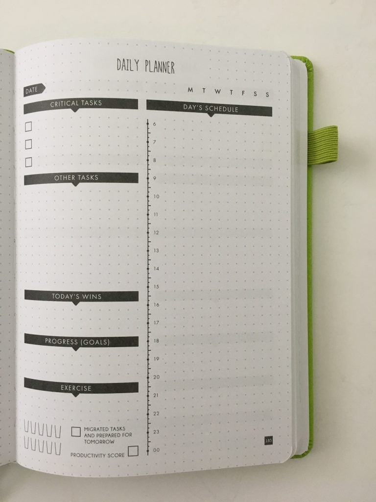 Lux Productivity Planner Review (Day to a page planner with dot grid ...