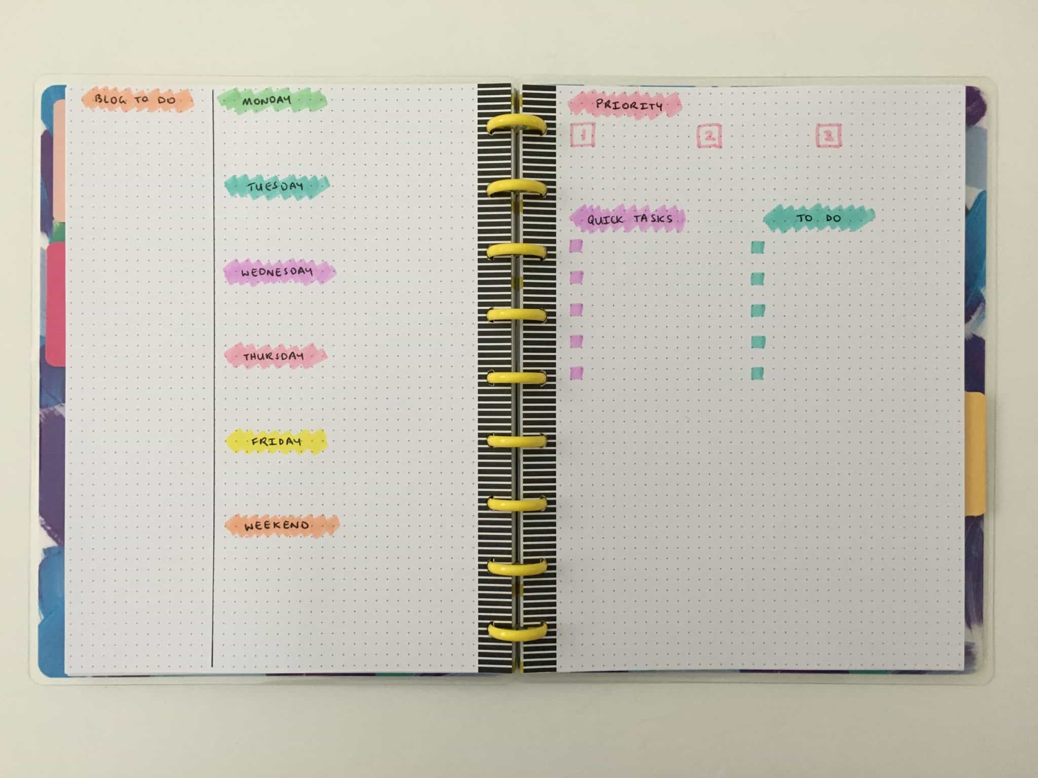 10 Quick Bullet Journal Dashboard Weekly Layouts – All About Planners