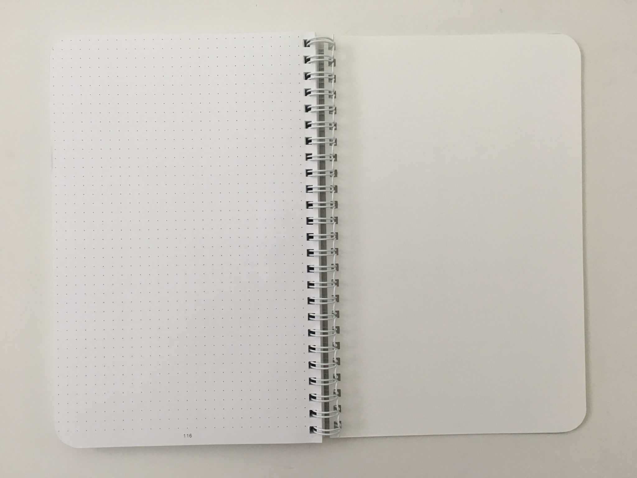 Ghost Grid wire bound lay flat dot grid notebook review (Including pen ...