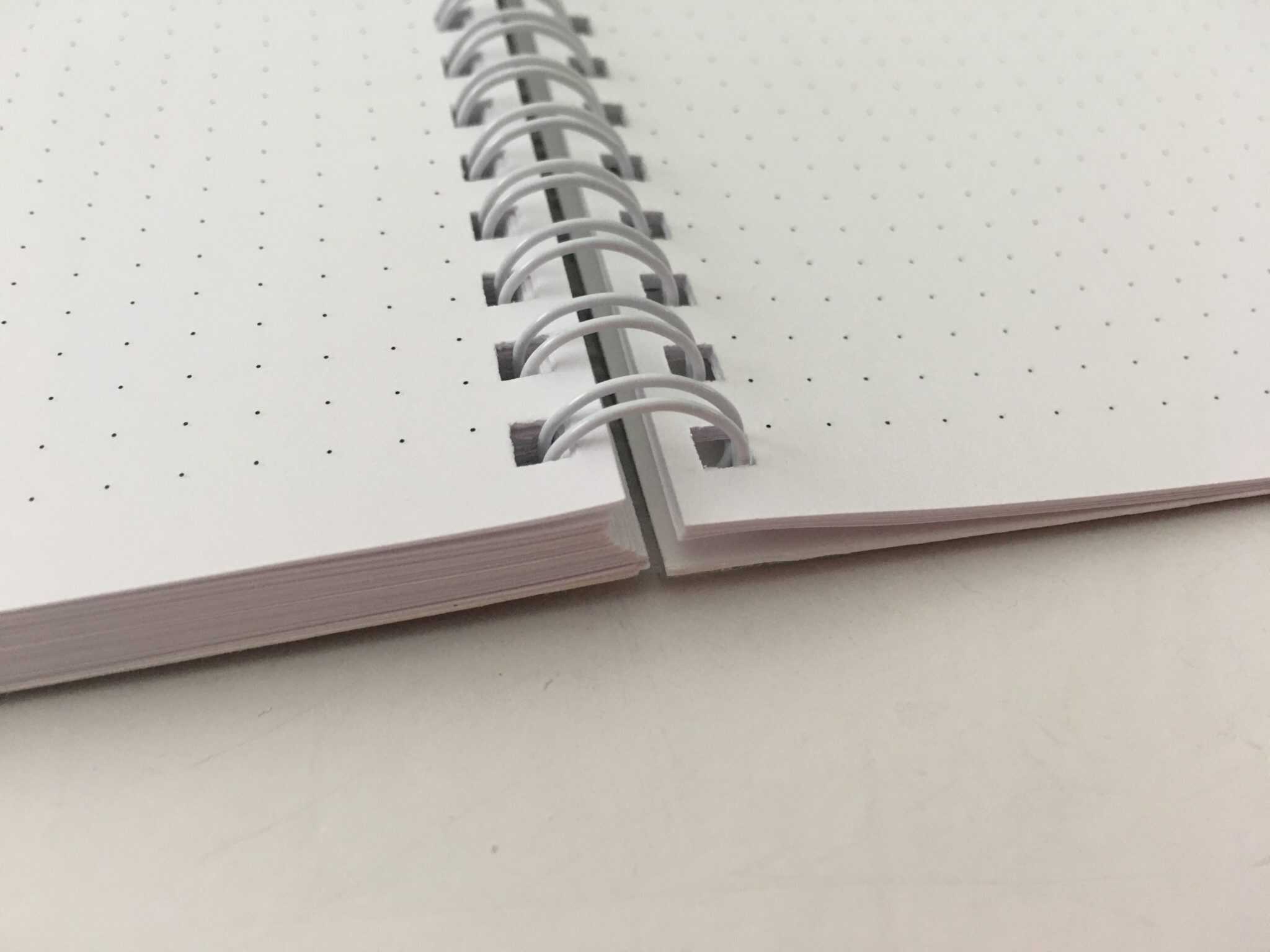 Ghost Grid wire bound lay flat dot grid notebook review (Including pen ...