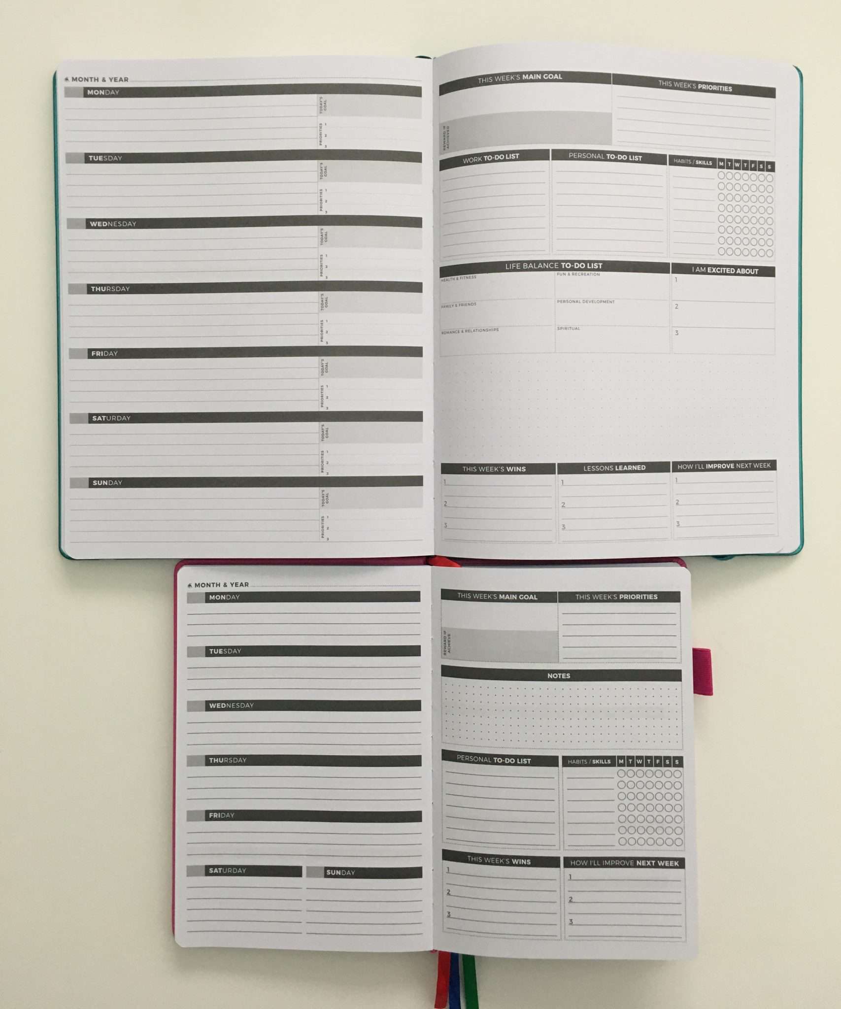 Daily and Weekly Planners with lay flat binding – All About Planners