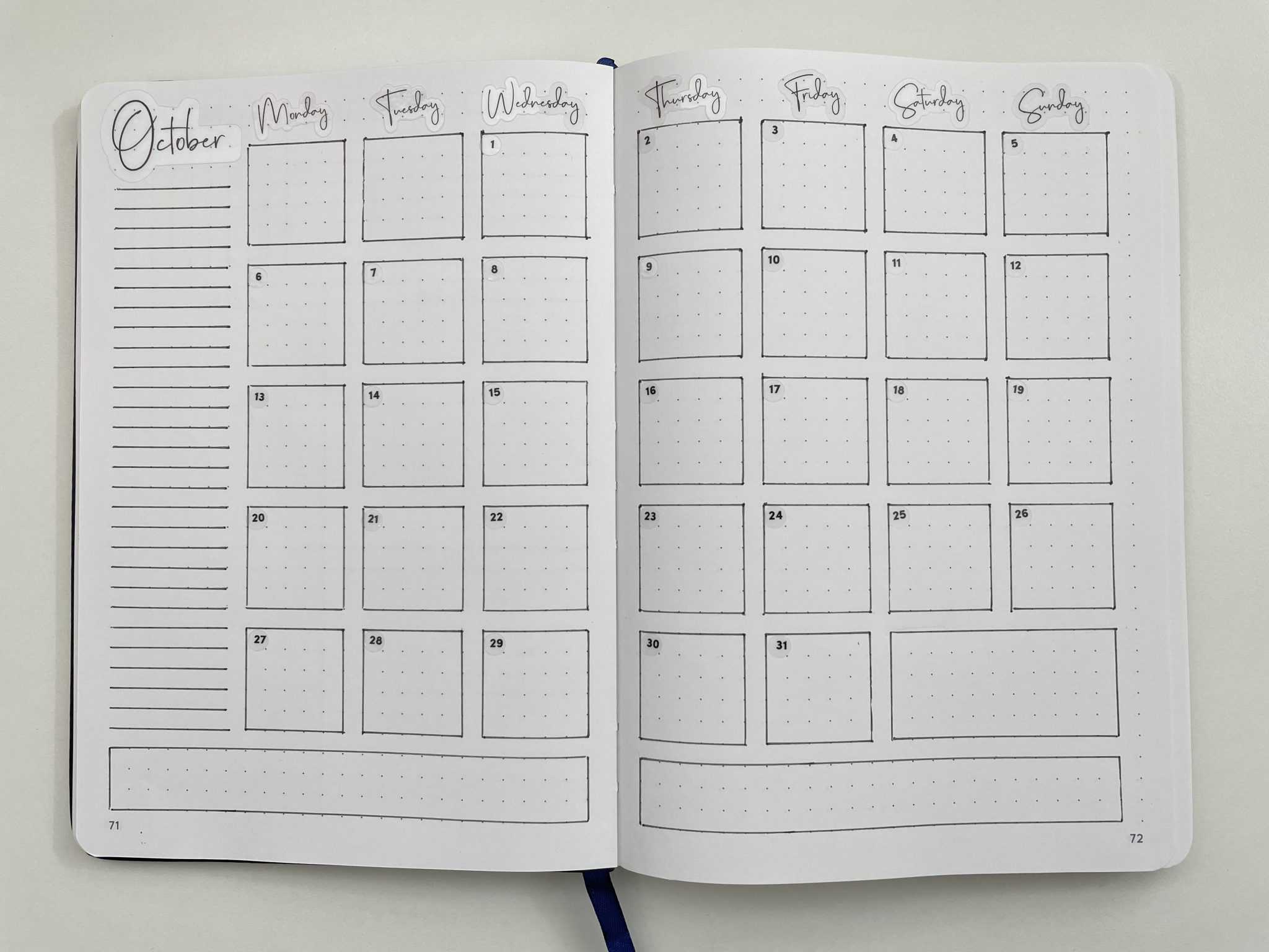12 Bullet Journal Monthly Calendar Spreads – All About Planners