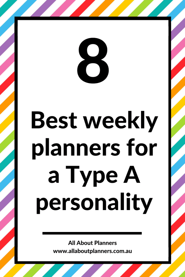Best weekly planners for a Type A personality – All About Planners