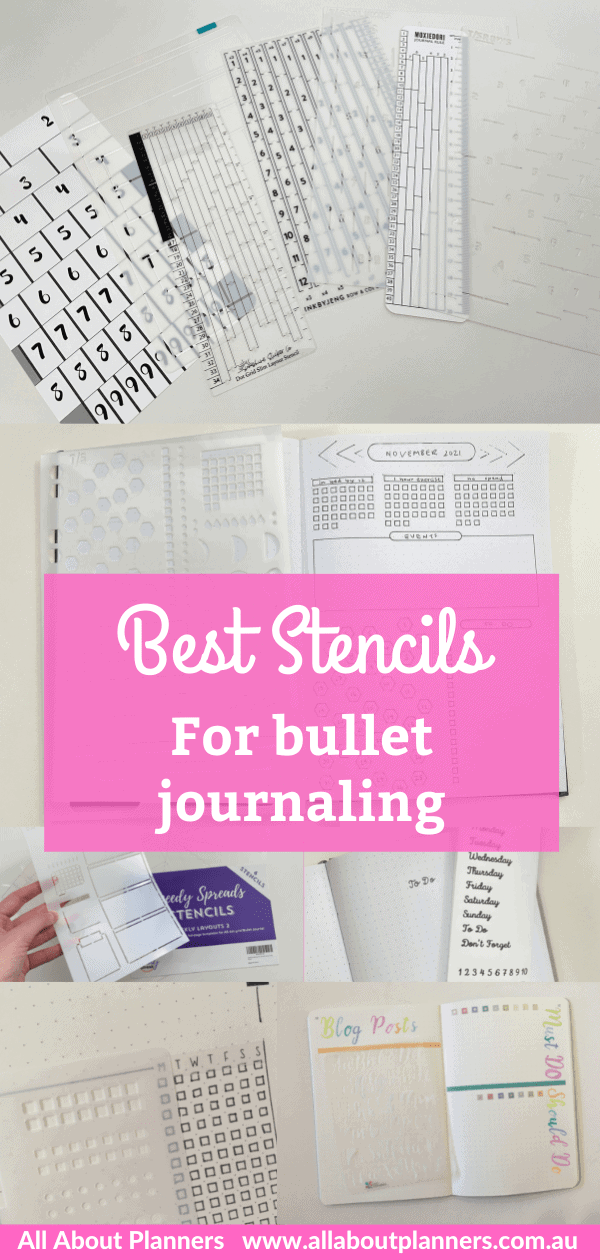 Best stencils for bullet journal daily, weekly and monthly spreads ...