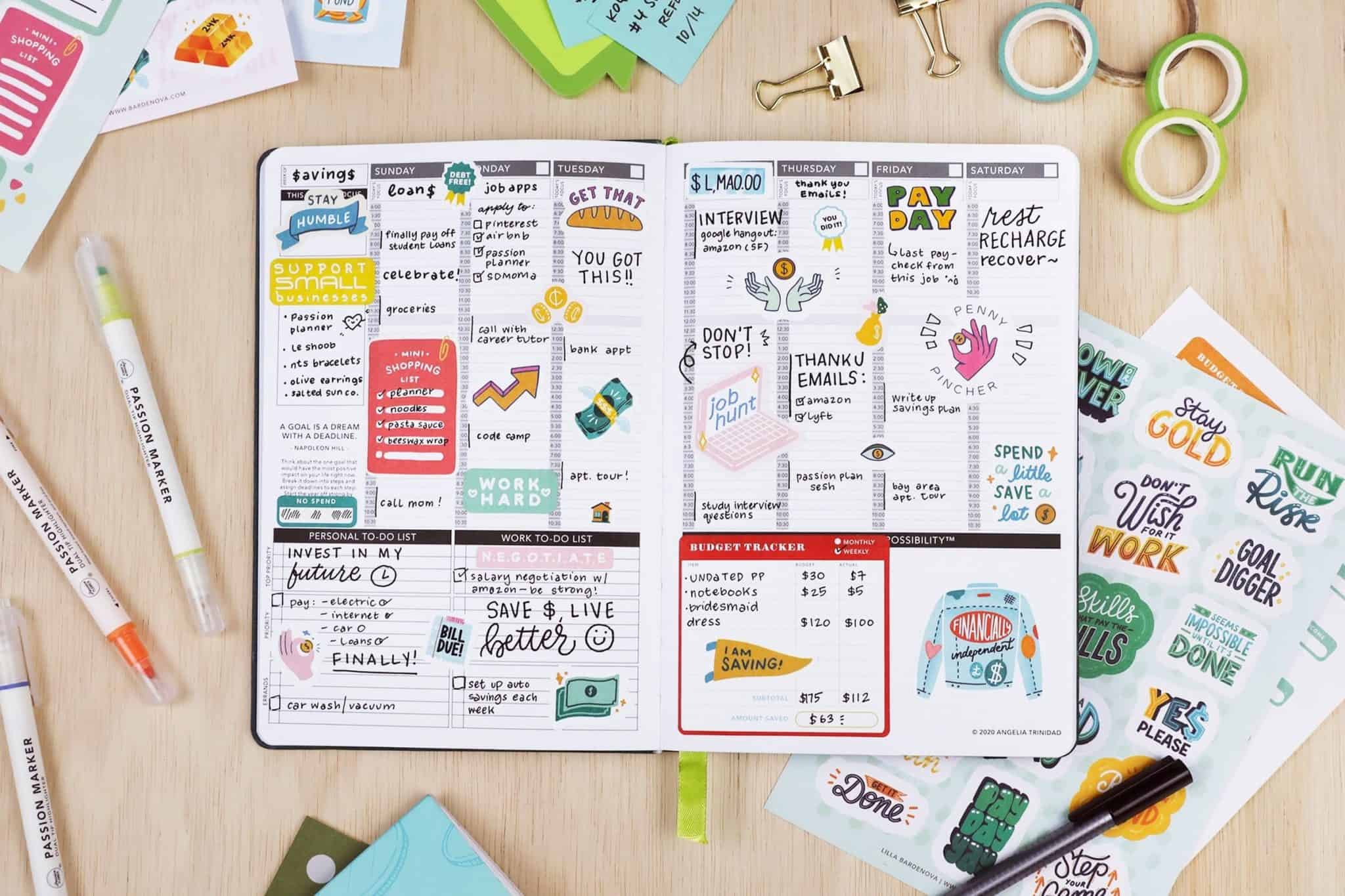 The best budgeting sticker books for your planner or bullet journal ...