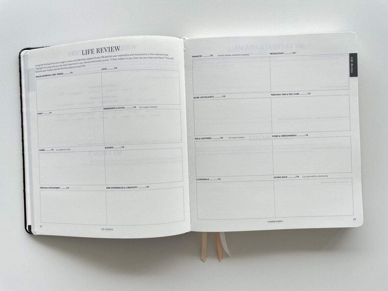 LH Agenda Planner Review (Goal Planner with horizontal plus notes ...