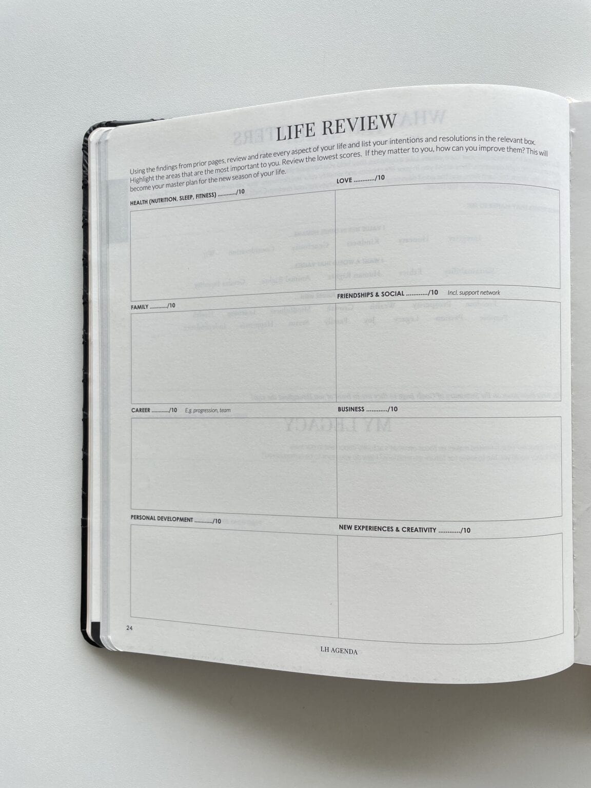 LH Agenda Planner Review (Goal Planner with horizontal plus notes ...