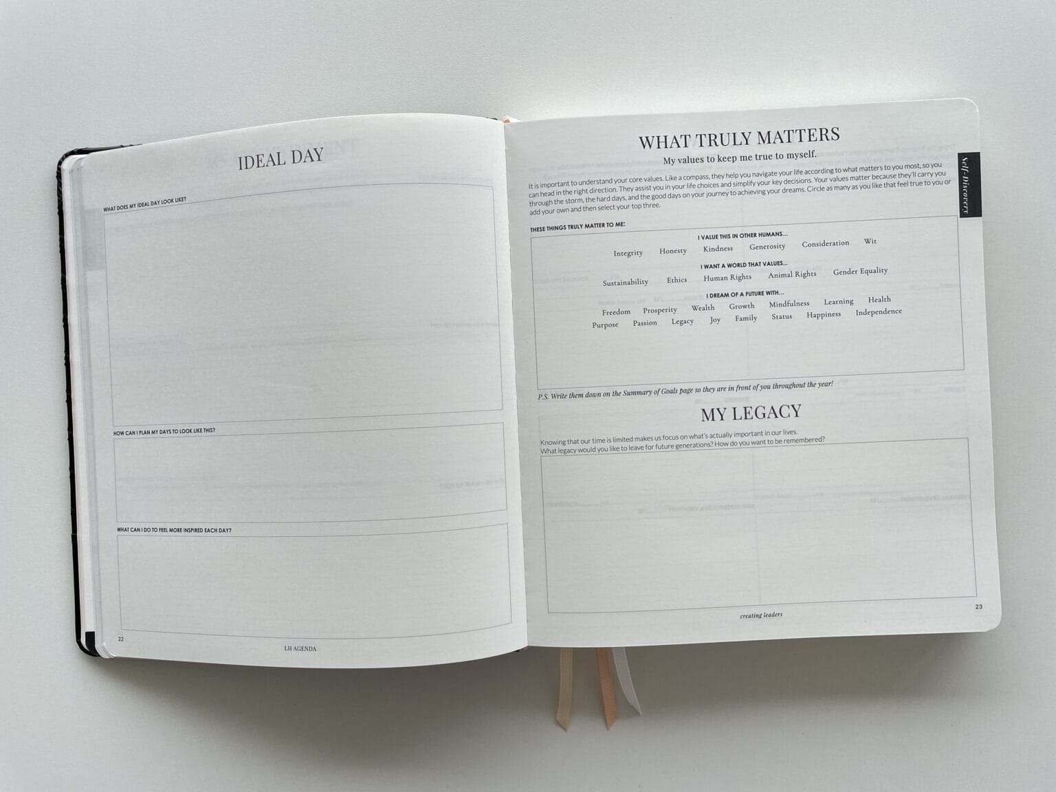 LH Agenda Planner Review (Goal Planner with horizontal plus notes ...