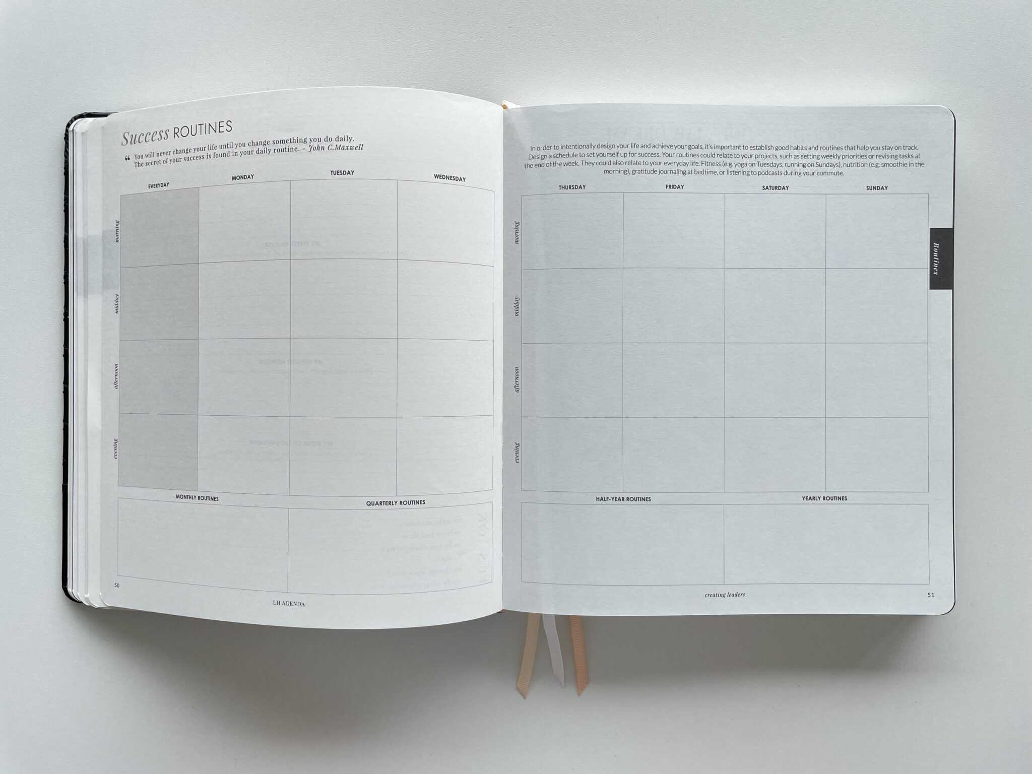 LH Agenda Planner Review (Goal Planner with horizontal plus notes ...