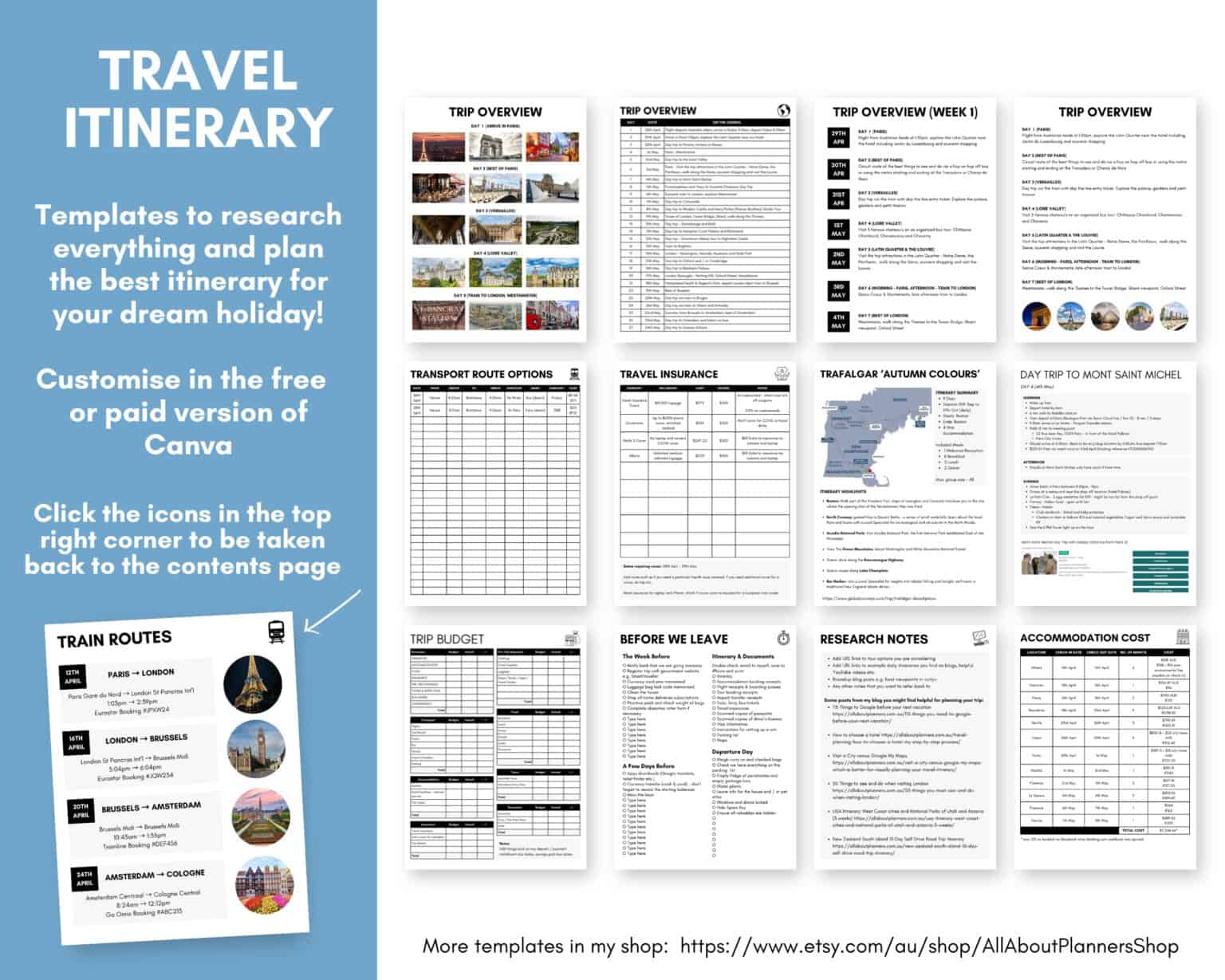 How to use Canva to make a travel itinerary (is it better than Word and ...