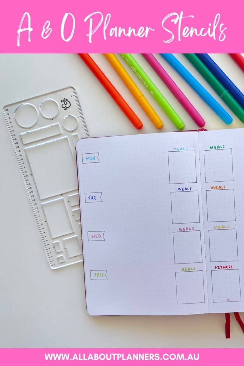Archer and Olive Dot Grid Planner Stencil Review (including example ...