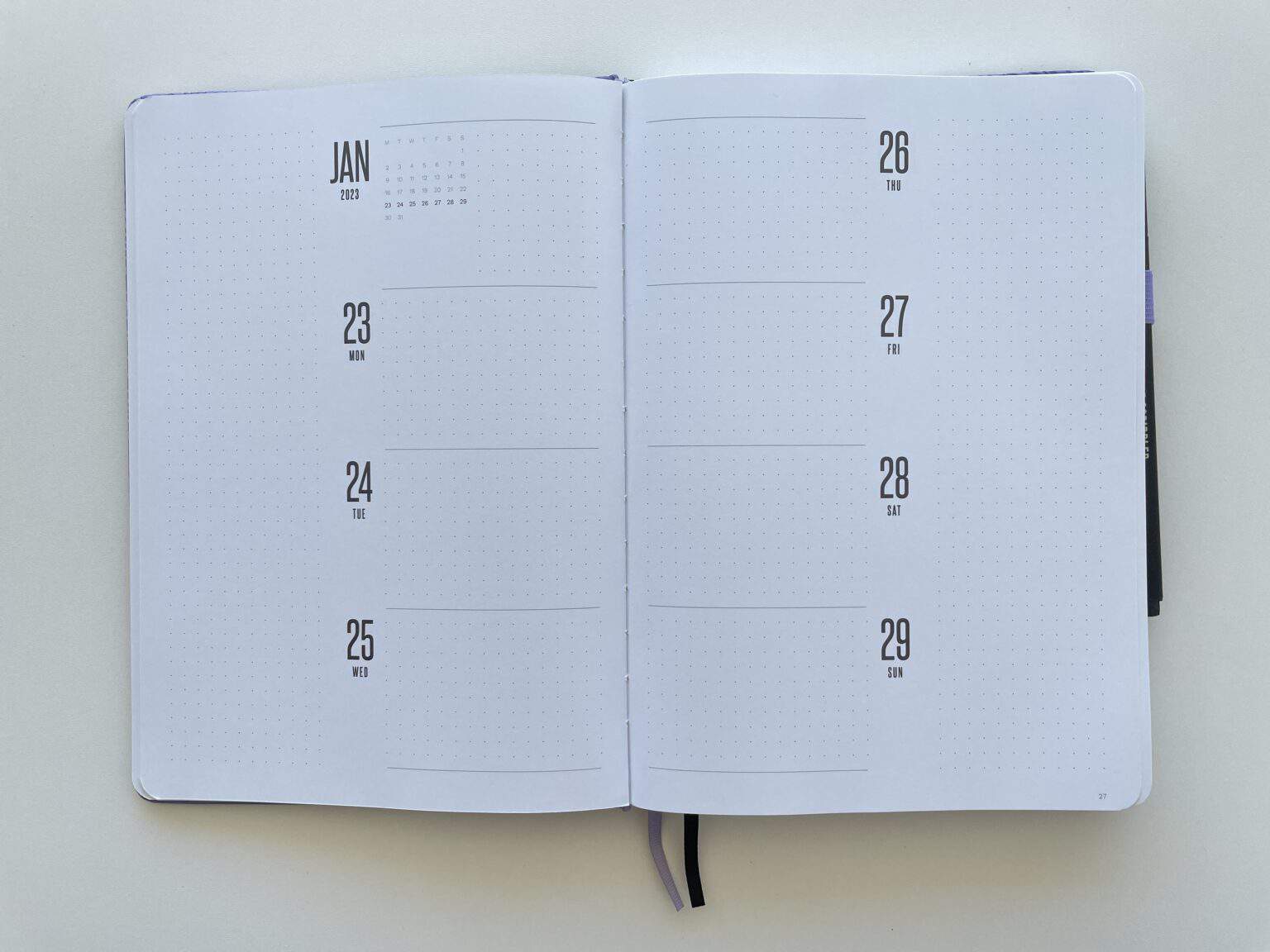Review of the DotCross Planner by Scribbles That Matter (B5 page size ...